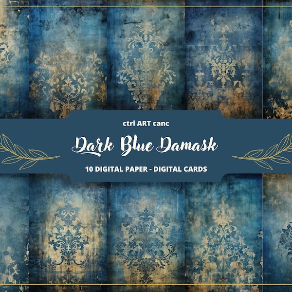 Damask Digital Paper - Etsy