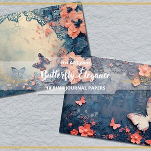 Butterfly Junk Journal Kit Butterfly Scrapbook Kit Butterflies Digital ...