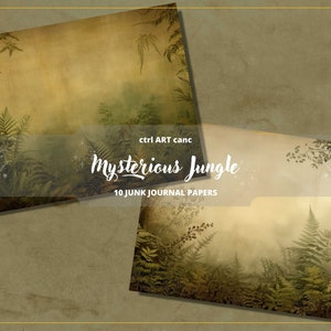 Jungle Journal Paper Forest Scrapbook Paper Digital Paper Printable ...