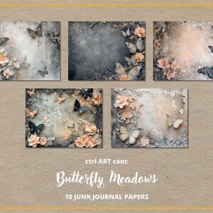 Butterfly Junk Journal Kit Butterfly Scrapbook Kit Butterflies Digital ...