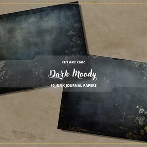Dark Journal Kit Junk Journal Printable Paper for Scrapbook Paper ...