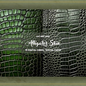 Alligator Skin Digital Paper, Alligator Pattern, Alligator Decor ...