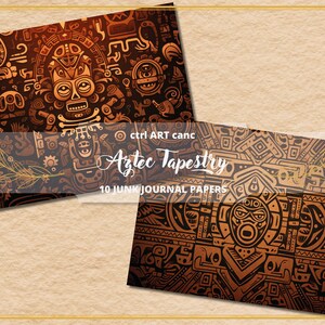 Aztec Digital Paper Maya Journal Kit Inca Printable Paper Maya ...