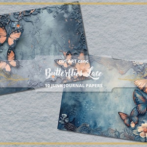 Butterfly Junk Journal Kit Butterfly Scrapbook Kit Butterflies Digital ...
