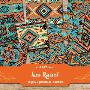 Aztec Digital Paper Maya Journal Kit Inca Printable Paper Maya ...