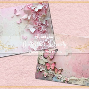 Butterfly Junk Journal Kit Butterfly Scrapbook Kit Butterflies Digital ...