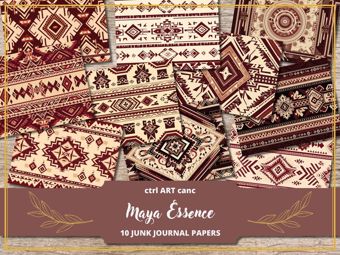 Aztec Digital Paper Maya Journal Kit Inca Printable Paper Maya ...