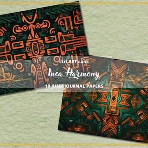 Aztec Digital Paper Maya Journal Kit Inca Printable Paper Maya ...