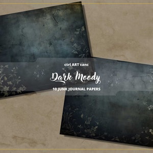 Dark Journal Kit Junk Journal Printable Paper for Scrapbook Paper ...