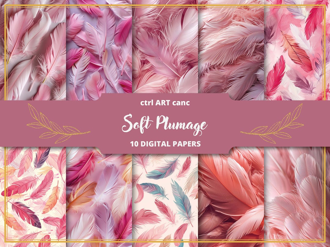 Feathers Digital Paper Feathers Printable Feathers Pattern Feathers ...