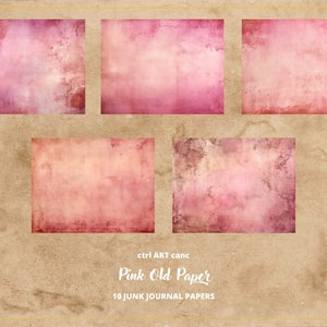 Pink Old Paper Background Stained Paper Wallpaper Junk Journal Paper ...