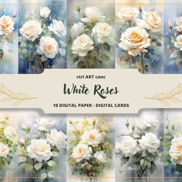 White Roses - Etsy