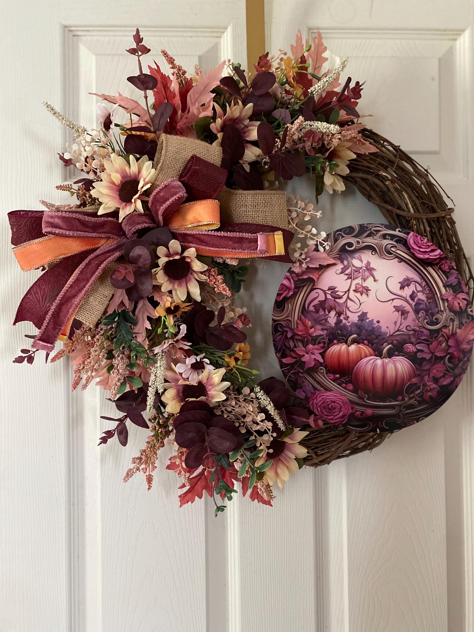 Fall Grapevine Wreath, Everyday Grapevine Wreath, Fall Door Decor ...