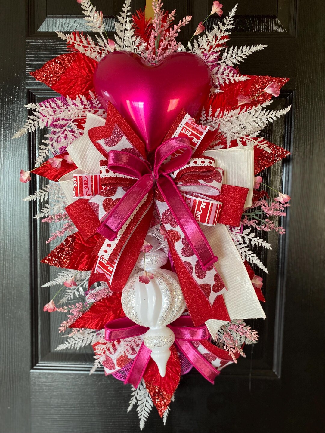 Valentines Wreath, Valentines Day Wreath, Valentines Day Heart Wreath ...