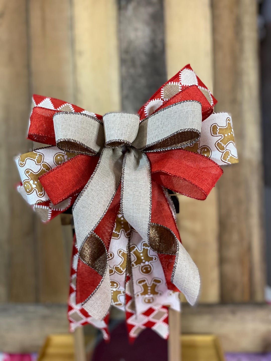 Christmas Bow, Gingerbread Bow, Christmas Gingerbread Bow, Gingerbread ...