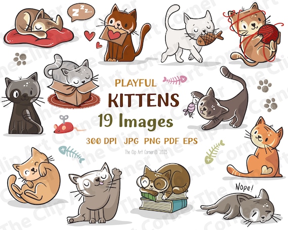 Sleeping Kitten Clipart