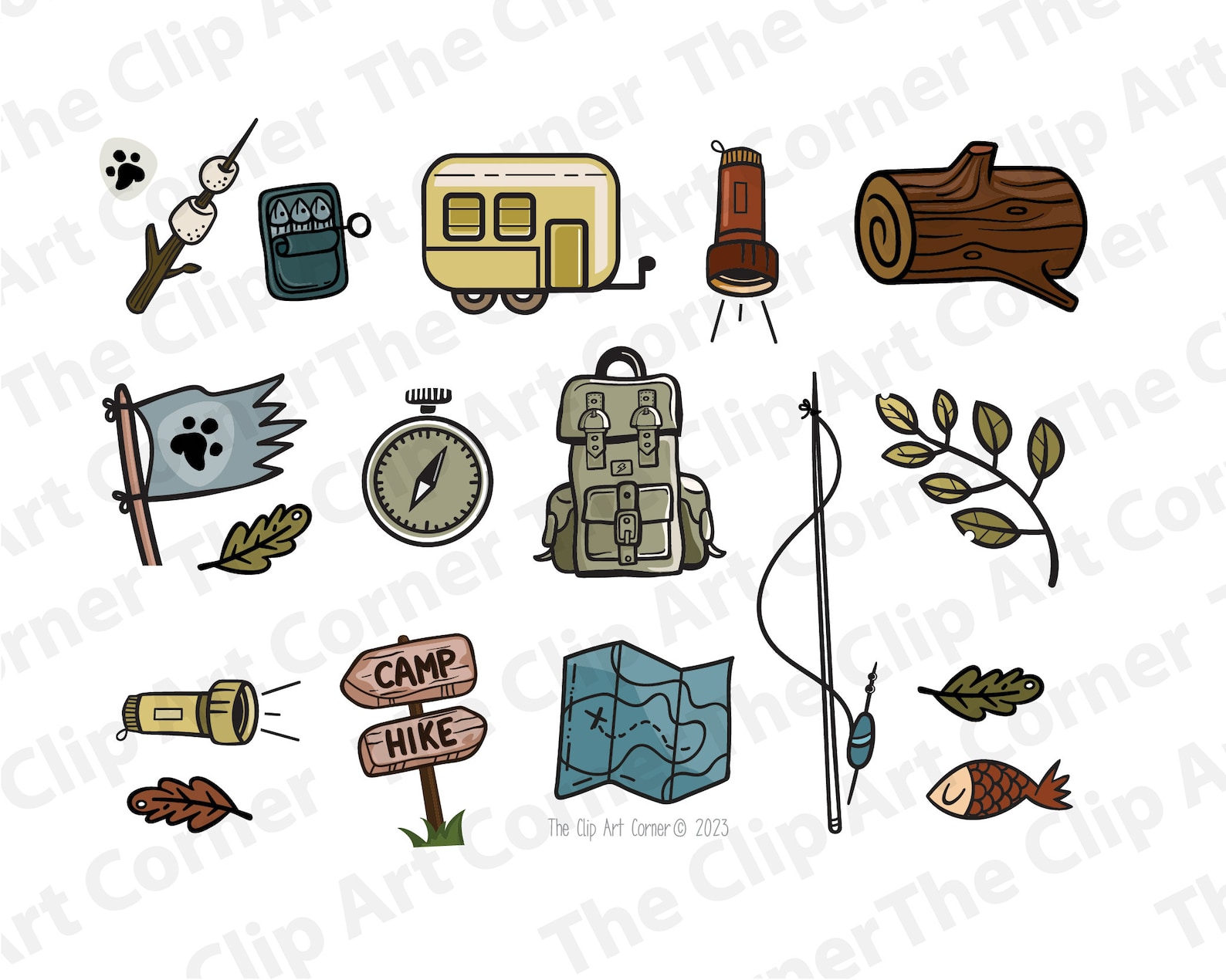 Hiking Clipart, Backpacken Clip Art, Outdoor Clipart, Hiking Digital ...