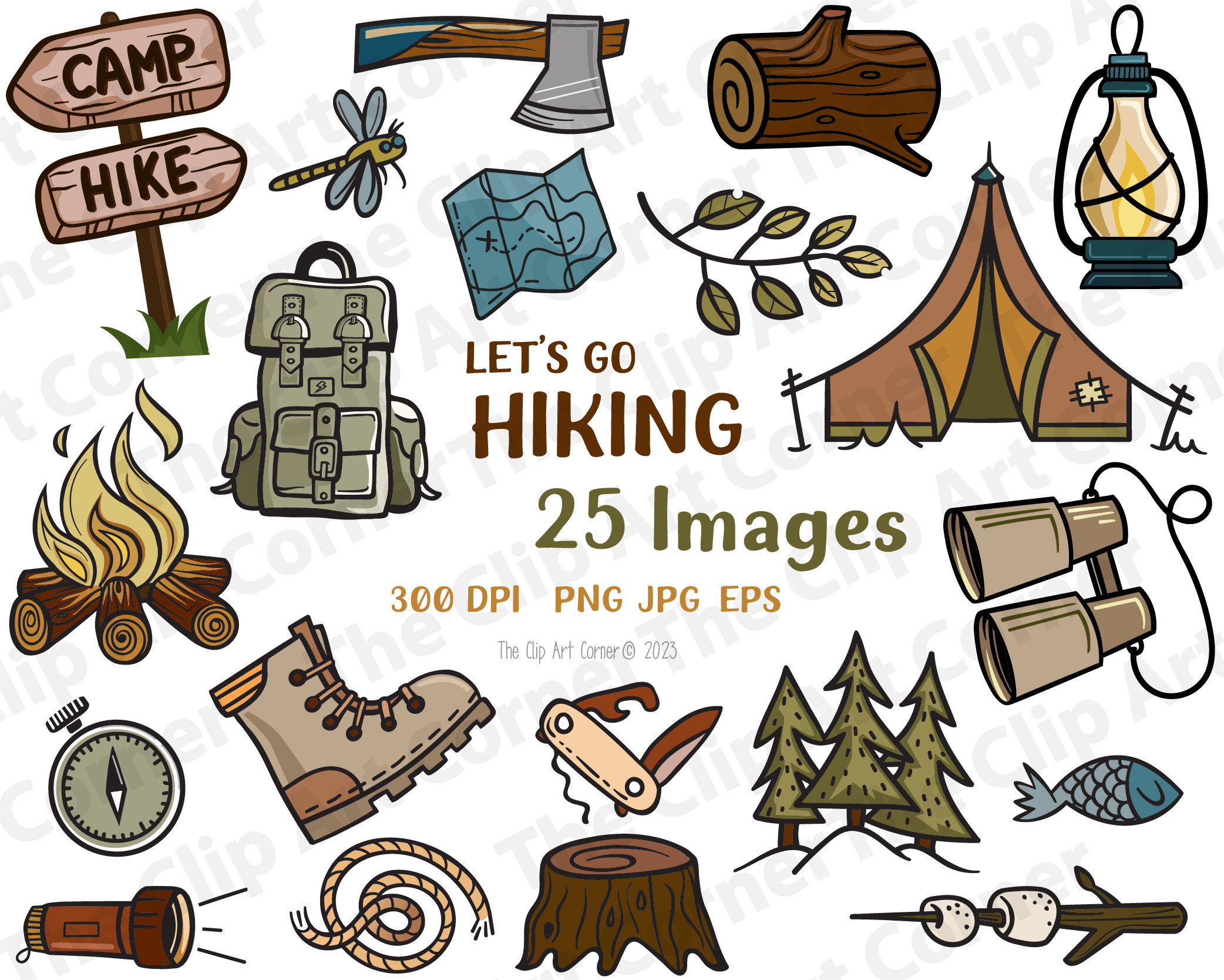 Cute Hiker Clipart