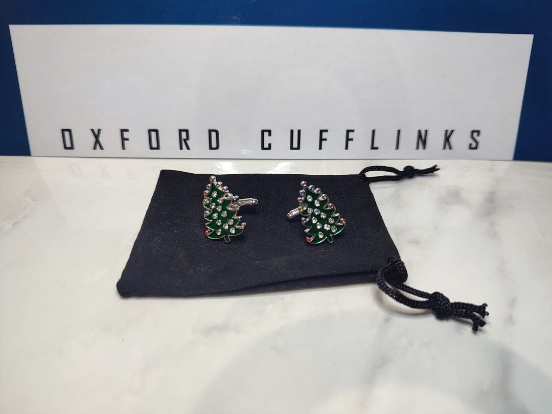 Christmas Tree Cufflinks. Secret Santa Gift - Etsy
