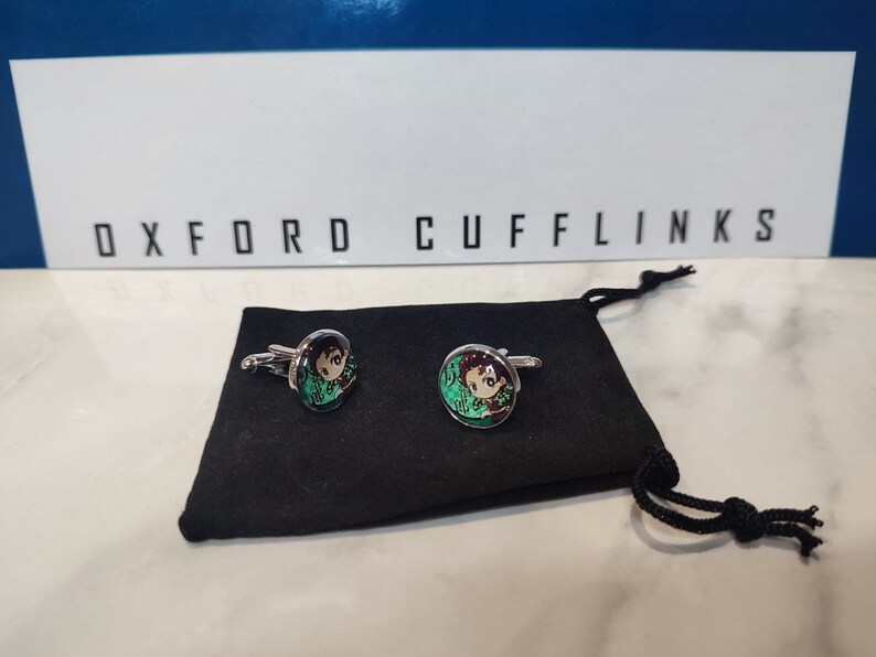 Demon Slayer Tanjiro Kamado Anime Cufflinks. - Etsy UK
