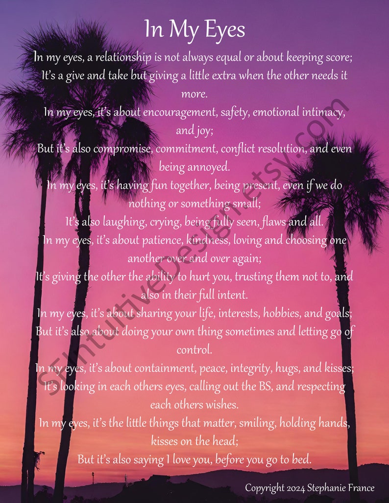 Digital Art With Poem About Relationships and Sunset Background With ...