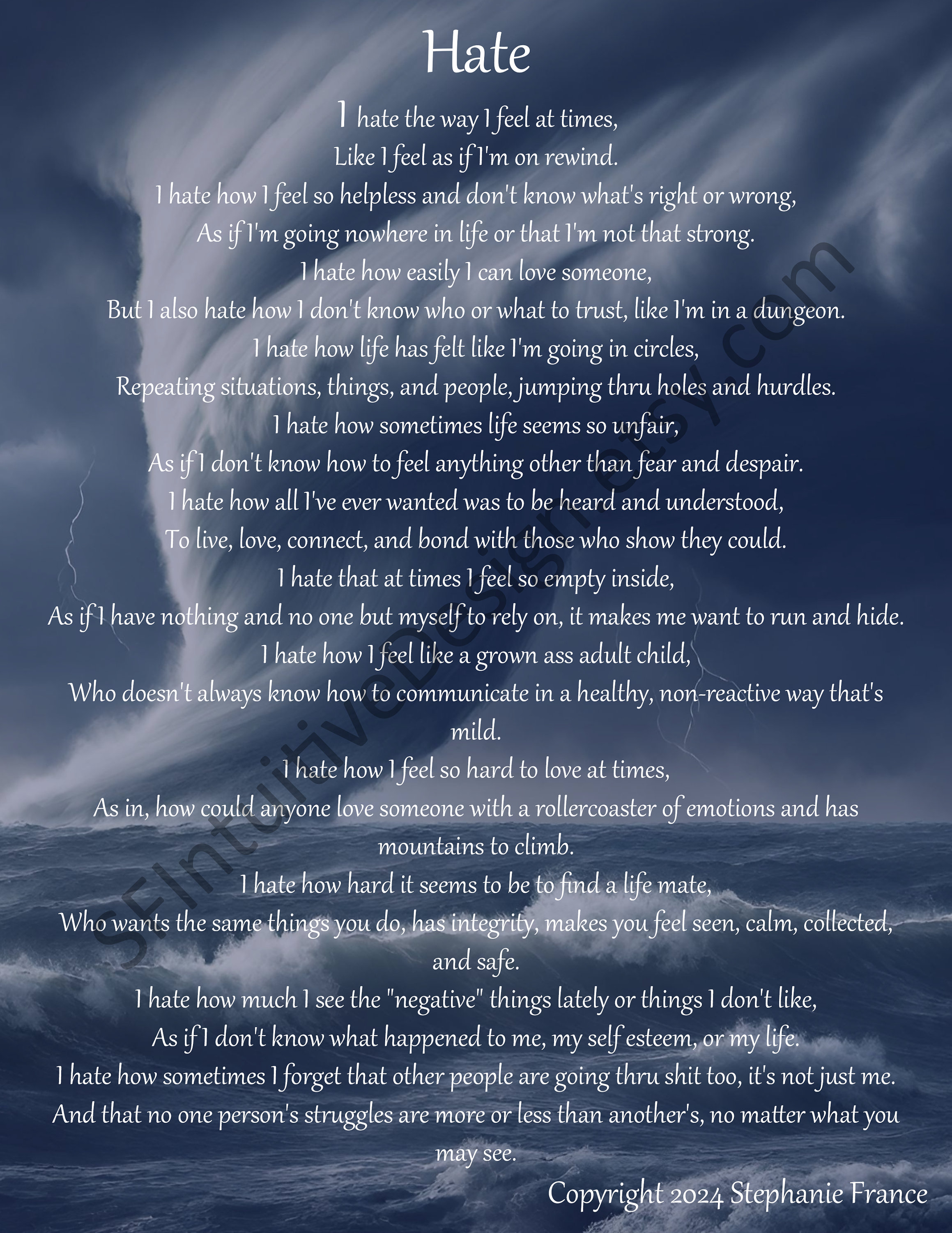 Digital Art With Poem About Inner Darkness/demons and Hate and Tornado ...