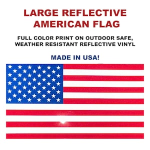 Large Format Reflective Vinyl Decal American Flag, American Flag Decal ...