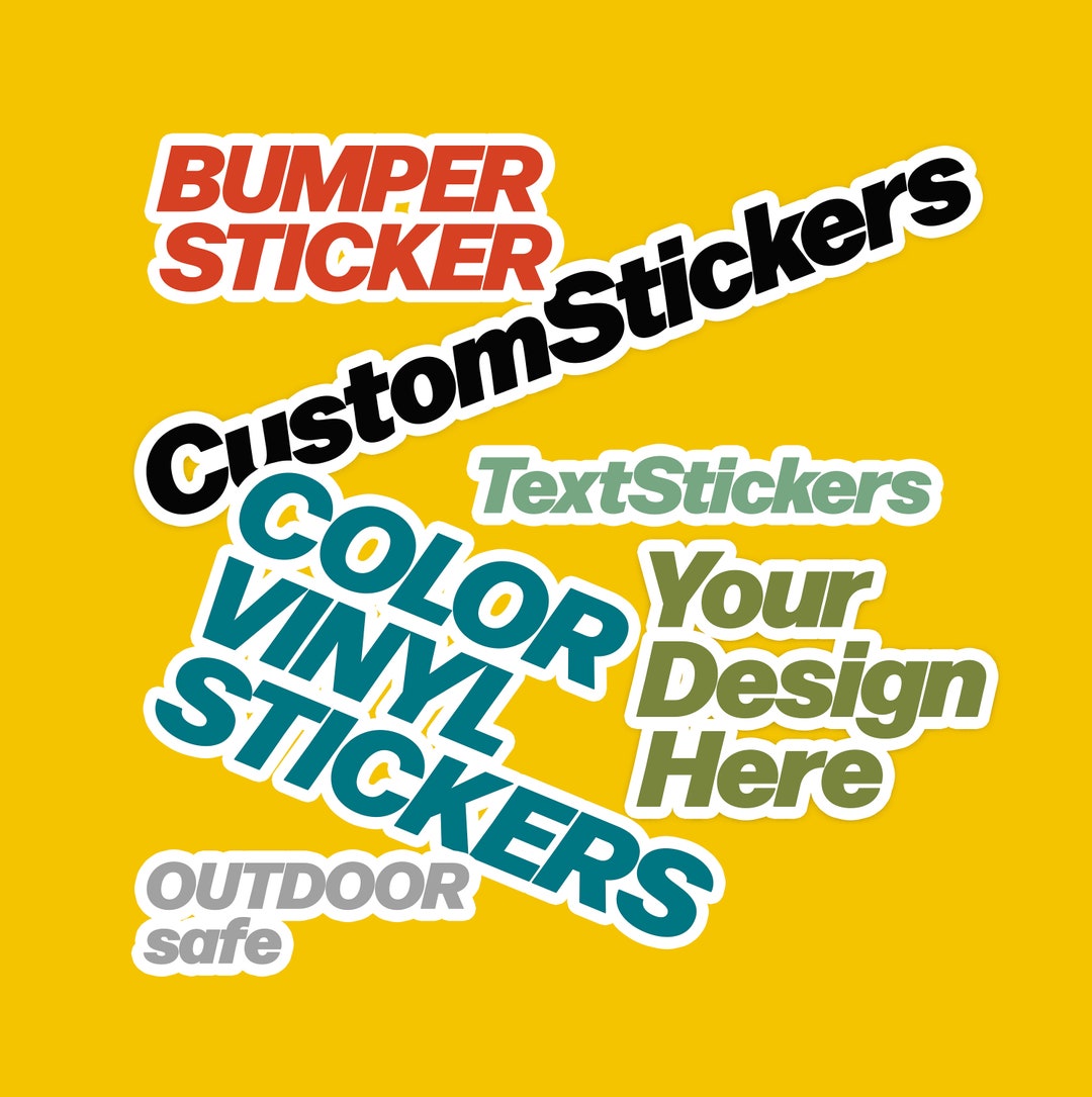 Custom Printed Stickers Die Cut Stickers Vinyl Stickers Cut to Size ...