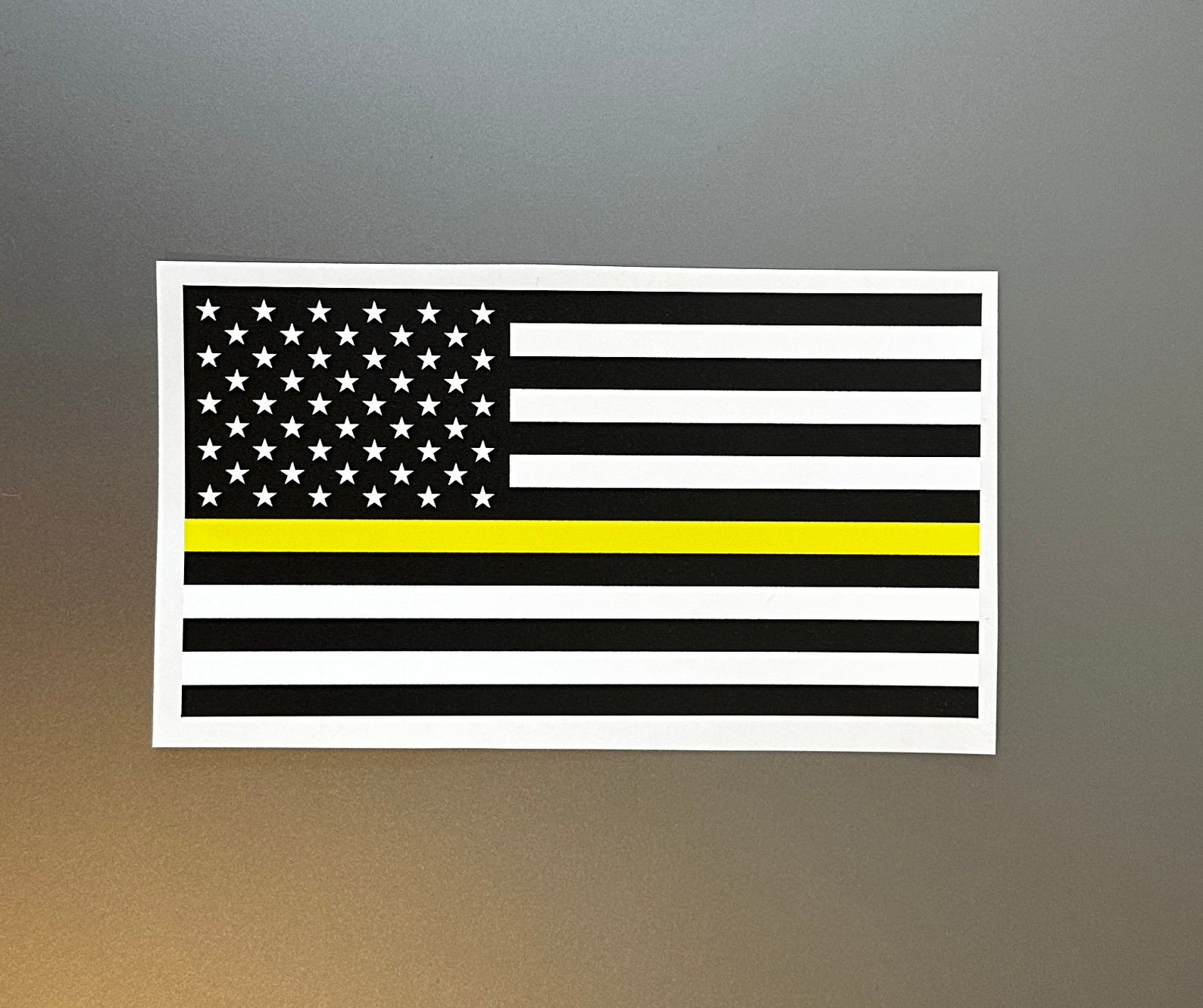 Yellow Line Flag Sticker Yellow Line American Flag Dispatcher American ...