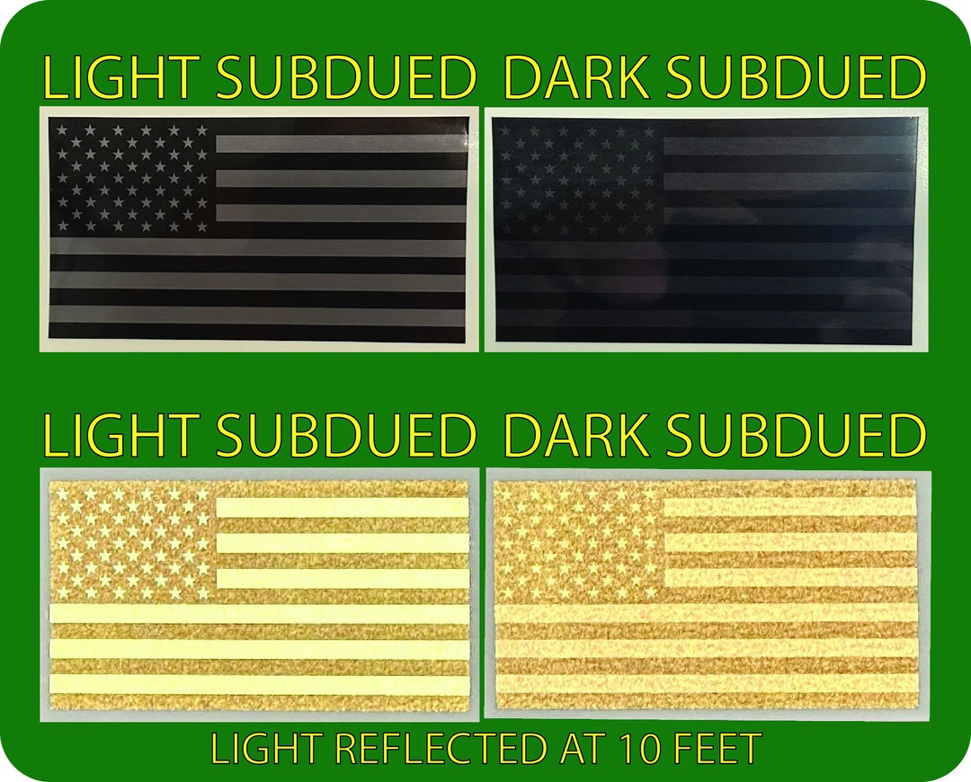 Subdued American Flag, Reflective American Flag, Sticker, Reflective ...