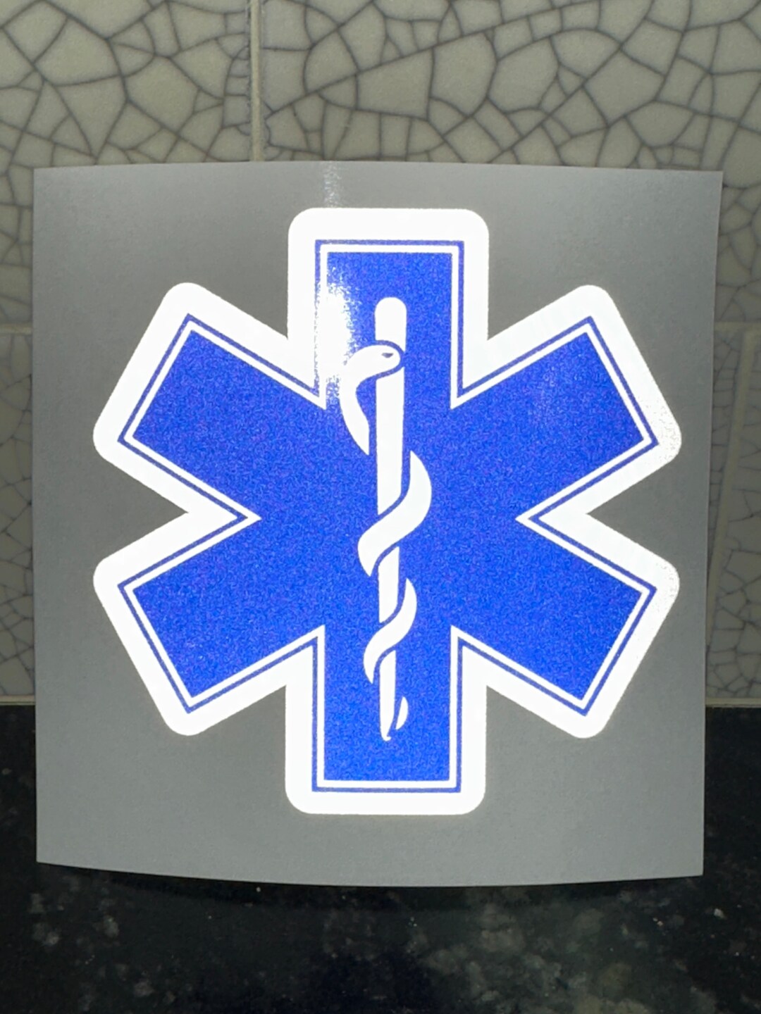 Star of Life Reflective Sticker Reflective Car Window Sticker ...