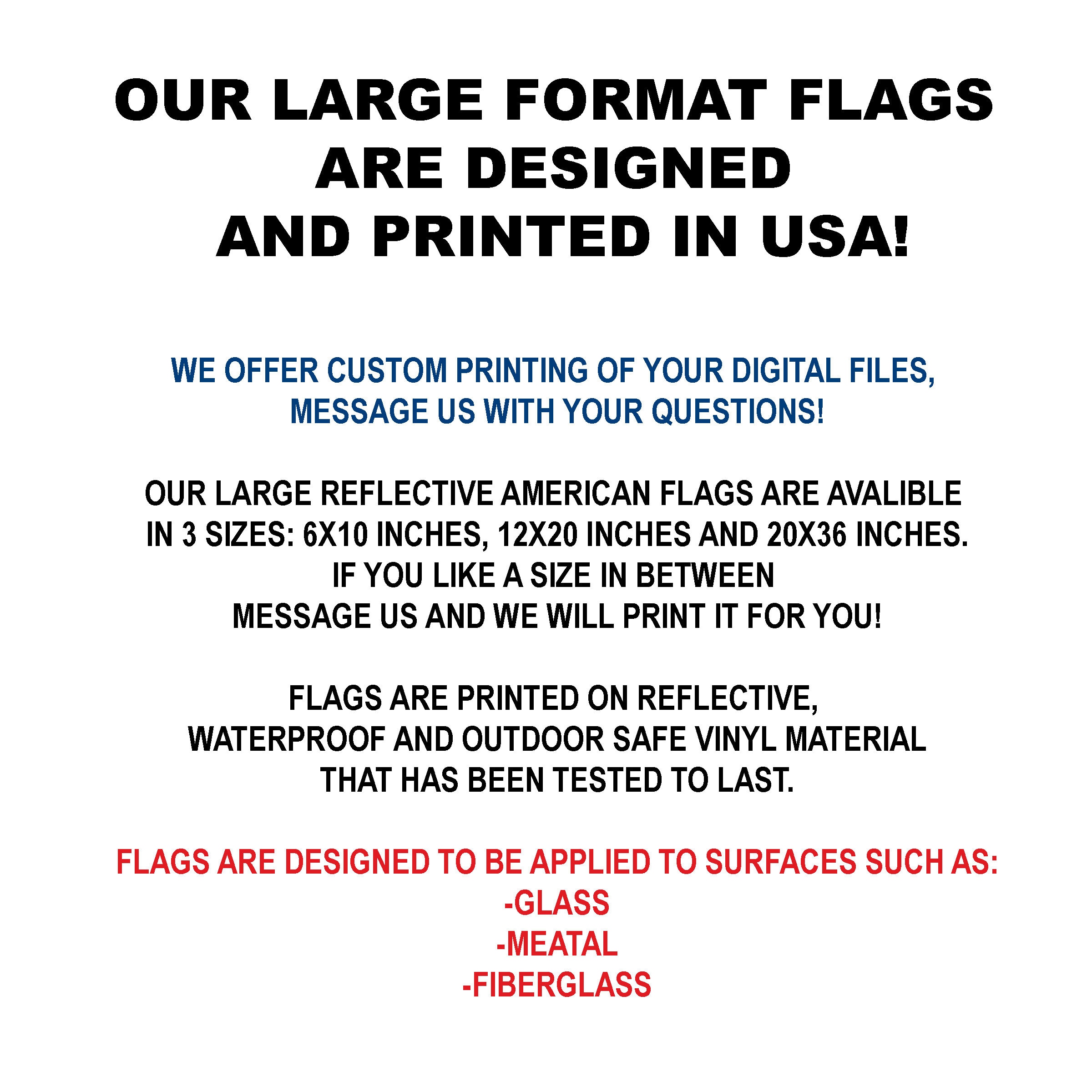 Large Format Reflective Vinyl Decal American Flag, American Flag Decal ...