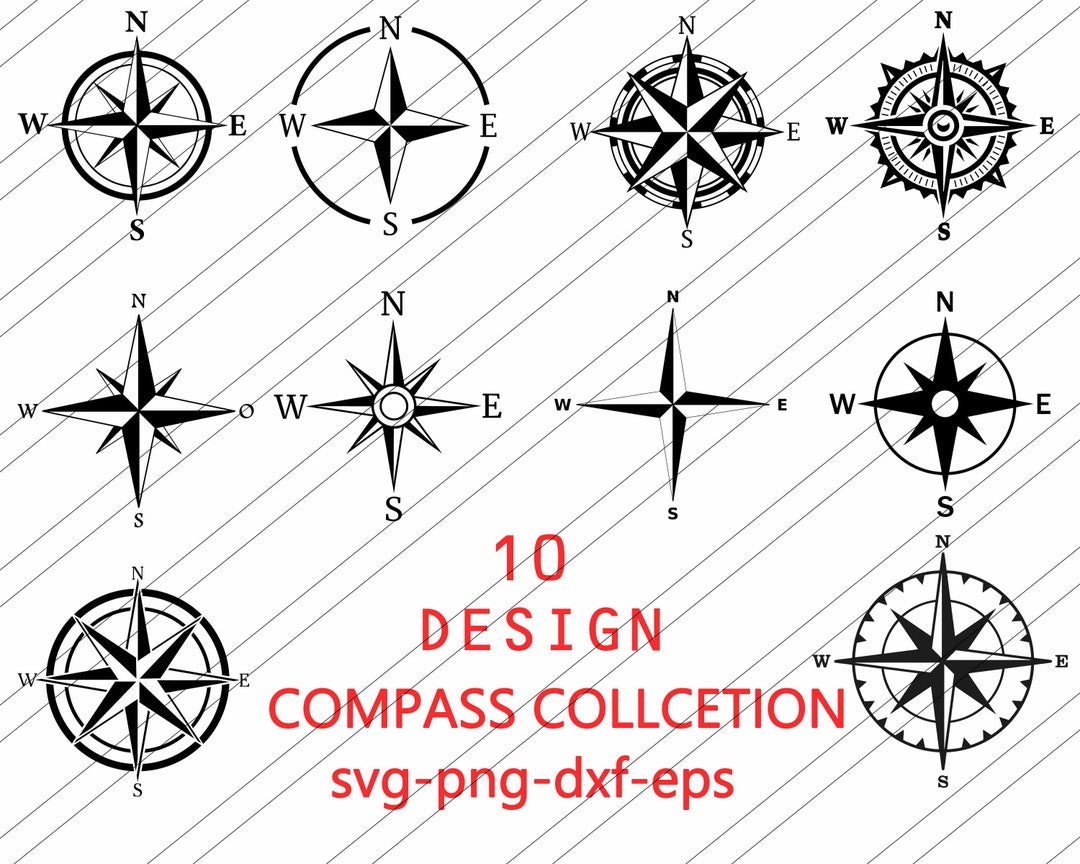 Compass SVG, Nautical Compass Svg,compass Clipart,compass Vector ...
