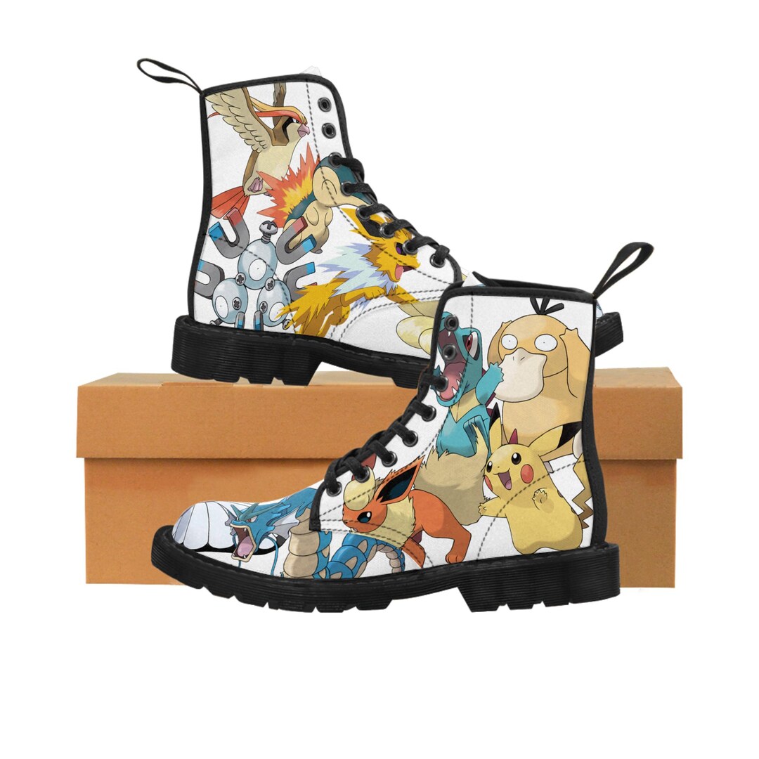 Pokemon Design Boots, Canvas Boots, Pokemon Design, Pokemon Lover Gift ...