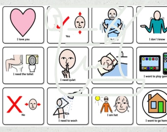 Communication Speech Flash Cards ASD Instant Download Special Needs ...