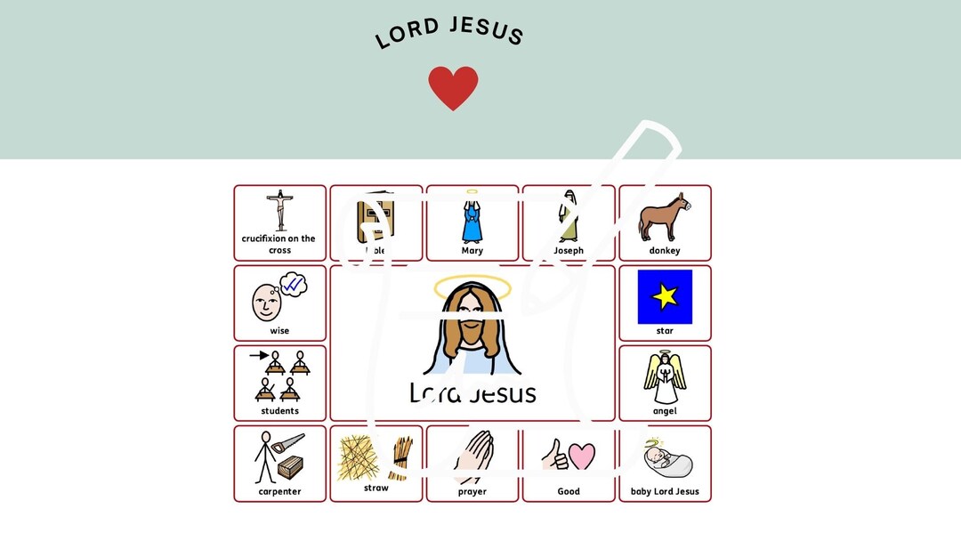 Lord Jesus Christ Visual Learning Board - Etsy
