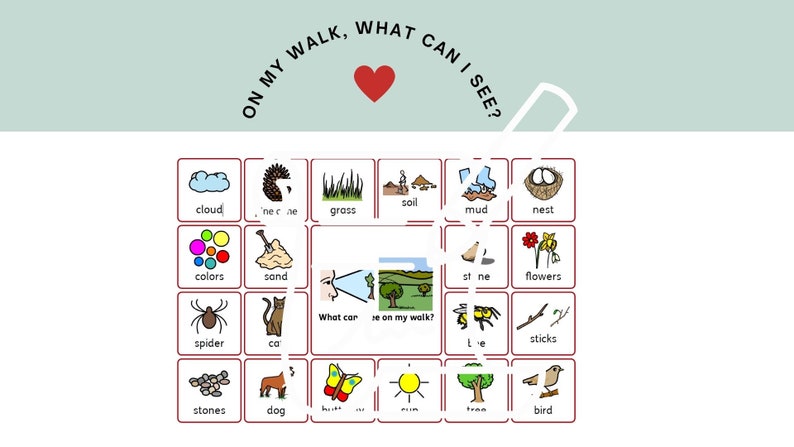 Outdoor Communication Board for Kids Explore Nature - Etsy