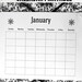 2025 Landscape Calendar Printable Boho 12 Month Blank Homeschool ...