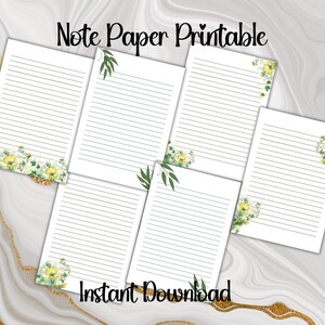 Stationery Printable Watercolor Floral Bridal Shower Gift Printable ...