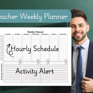 Weekly Planner 2025 Printable Teacher Weekly Planner Teacher Schedule ...