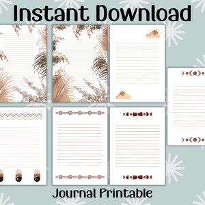 Boho Stationery Bundle Printable Papers Digital Papers Boho Letter ...