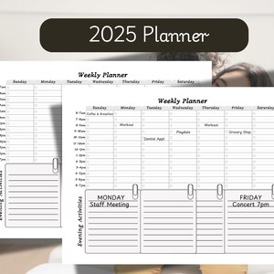 Weekly Planner 2025 Printable Teacher Weekly Planner Teacher Schedule ...