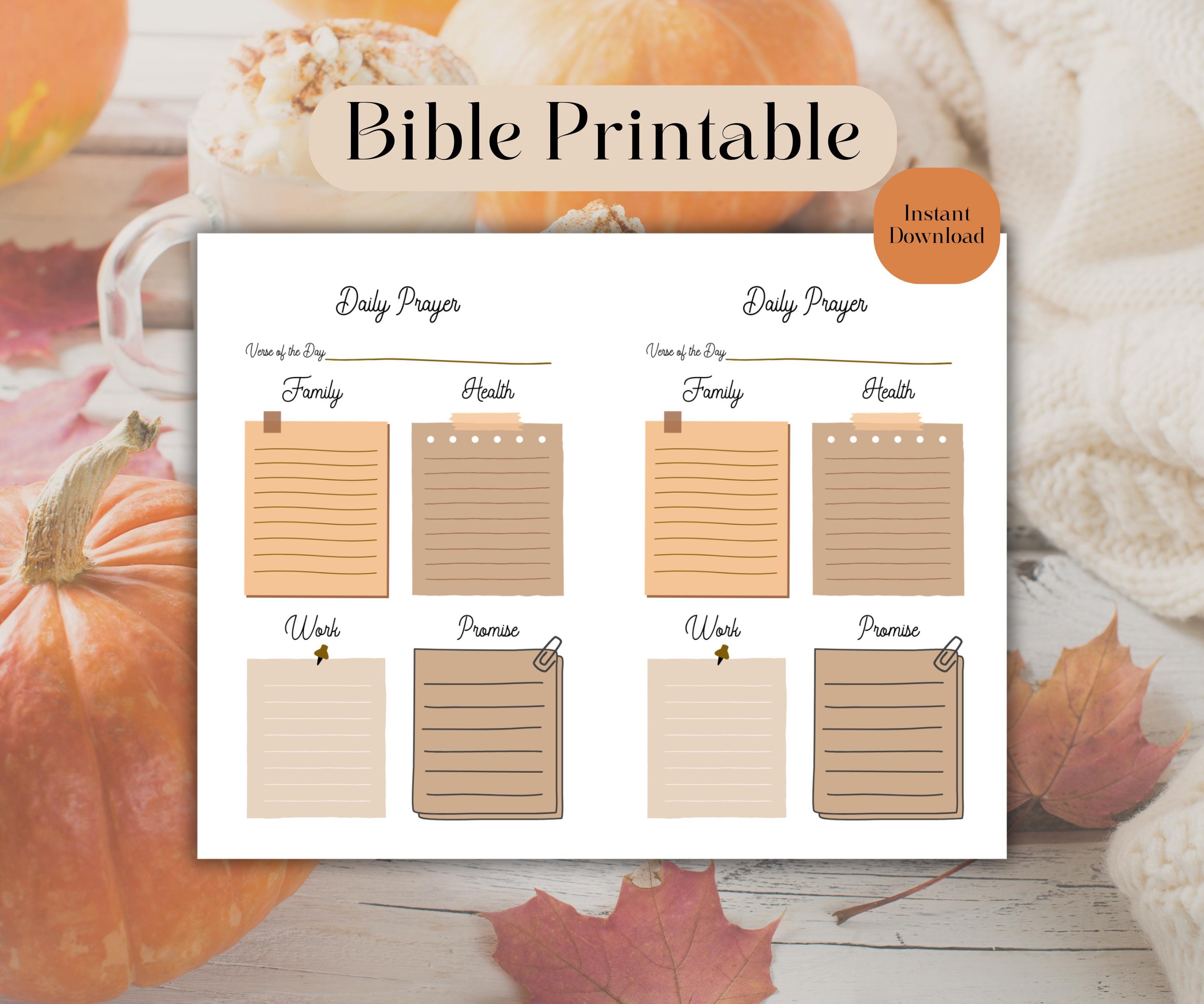 Christian Printable Daily Prayer List Printable Bible Prayer Bible ...