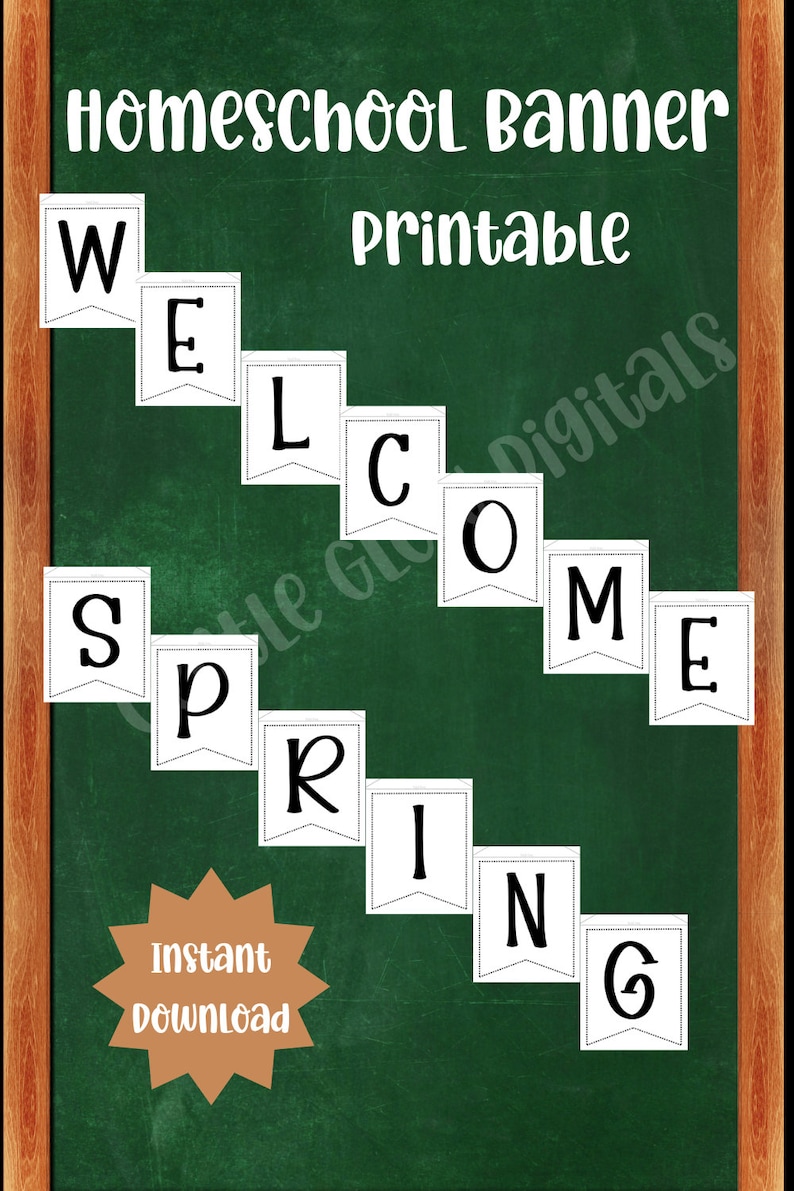 Letter Banner Homeschool Printable Teacher Banner Teacher Printable ...