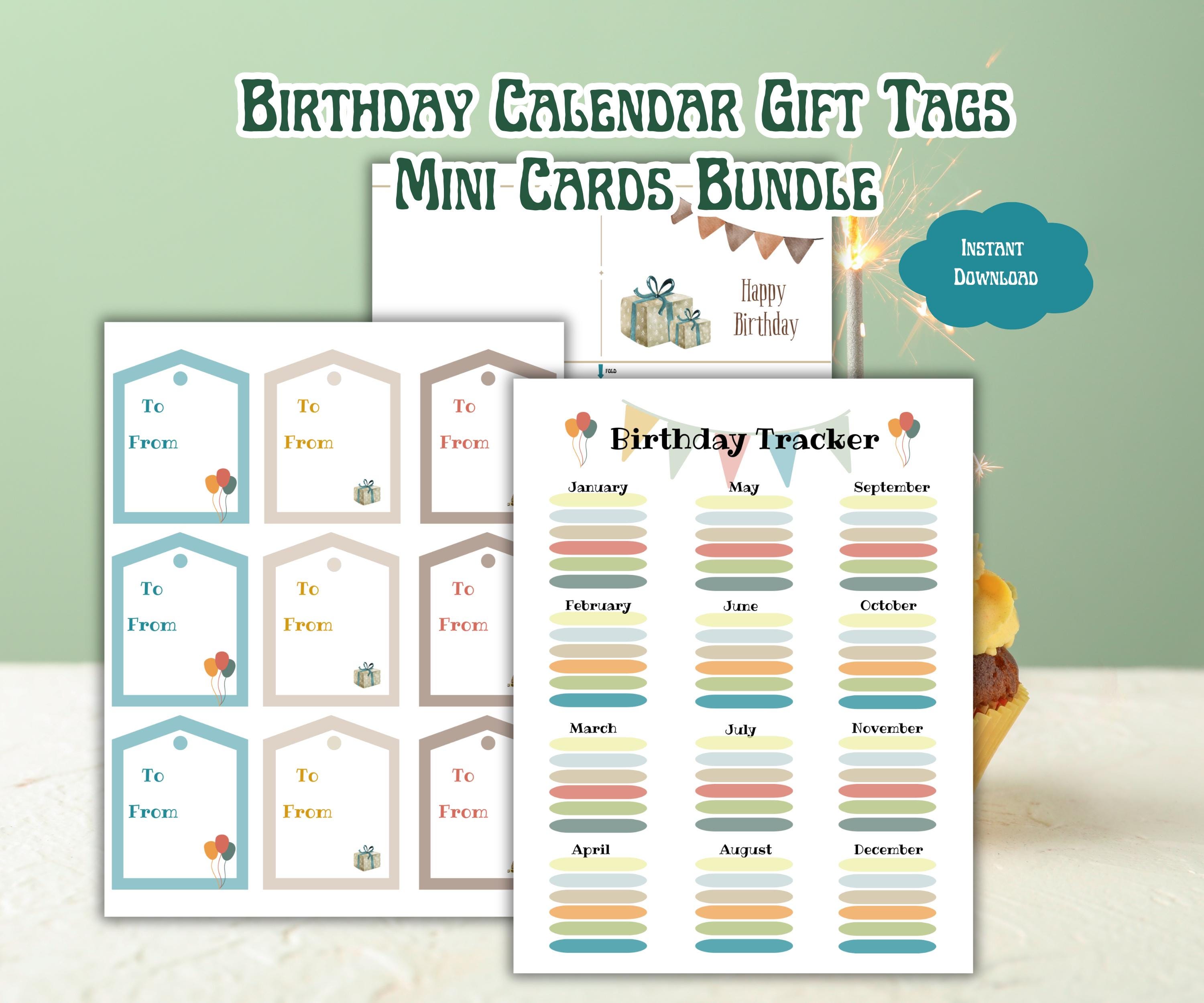 Birthday Boho Bundle First Birthday Printable Miniature Card Birthday ...