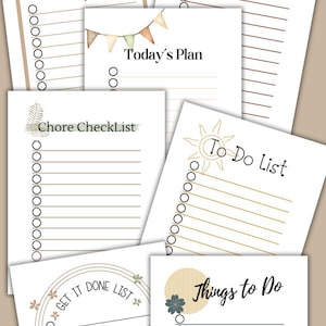 Boho Printable to Do List Bundle Boho Stationery to Do List Printable ...