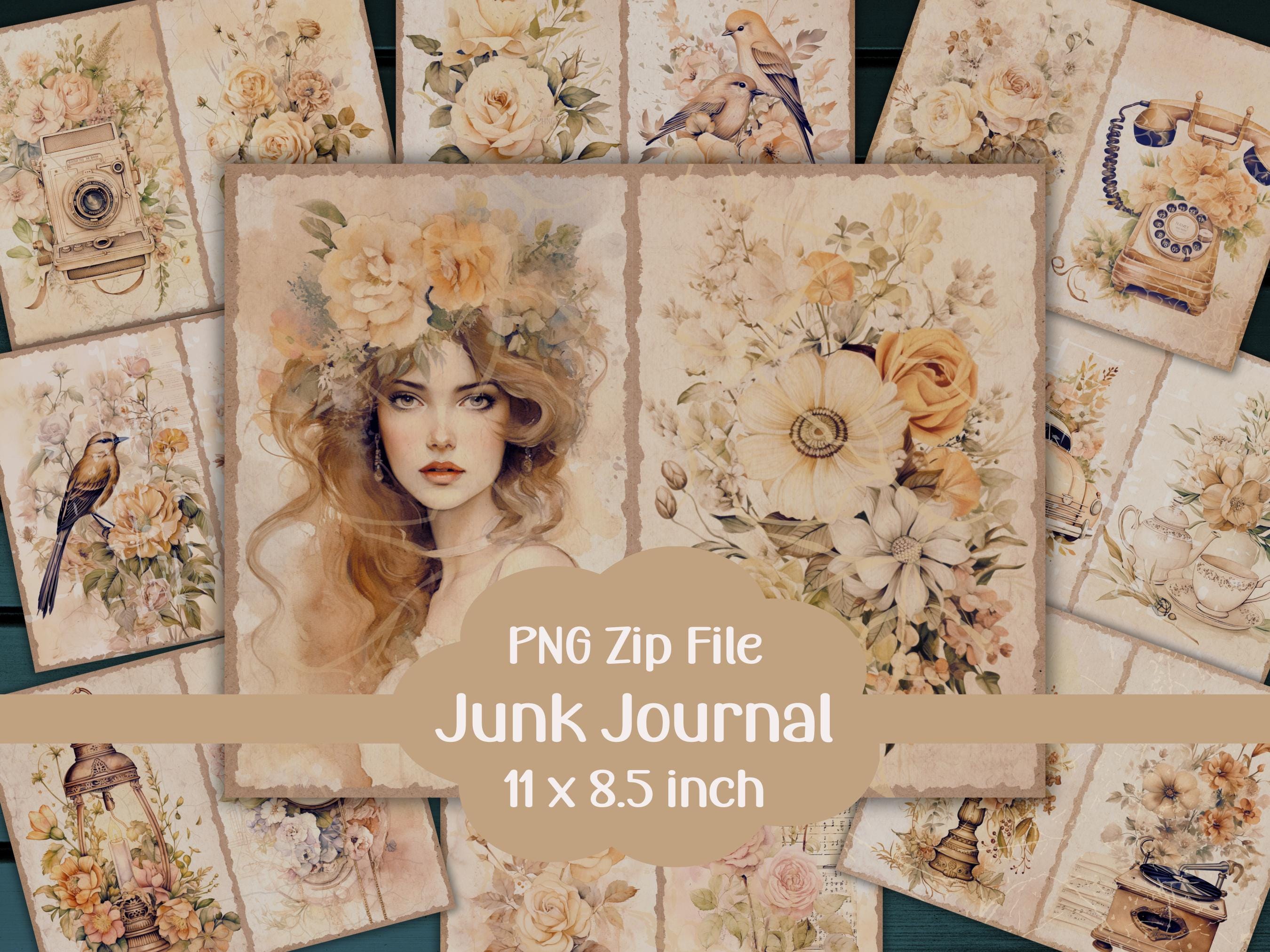 Vintage Junk Journal Scrapbook Papers Ephemera Printable Vintage Label ...
