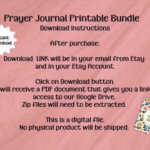 Christian Printable Personal Prayer Journal Printable Christian Gift ...