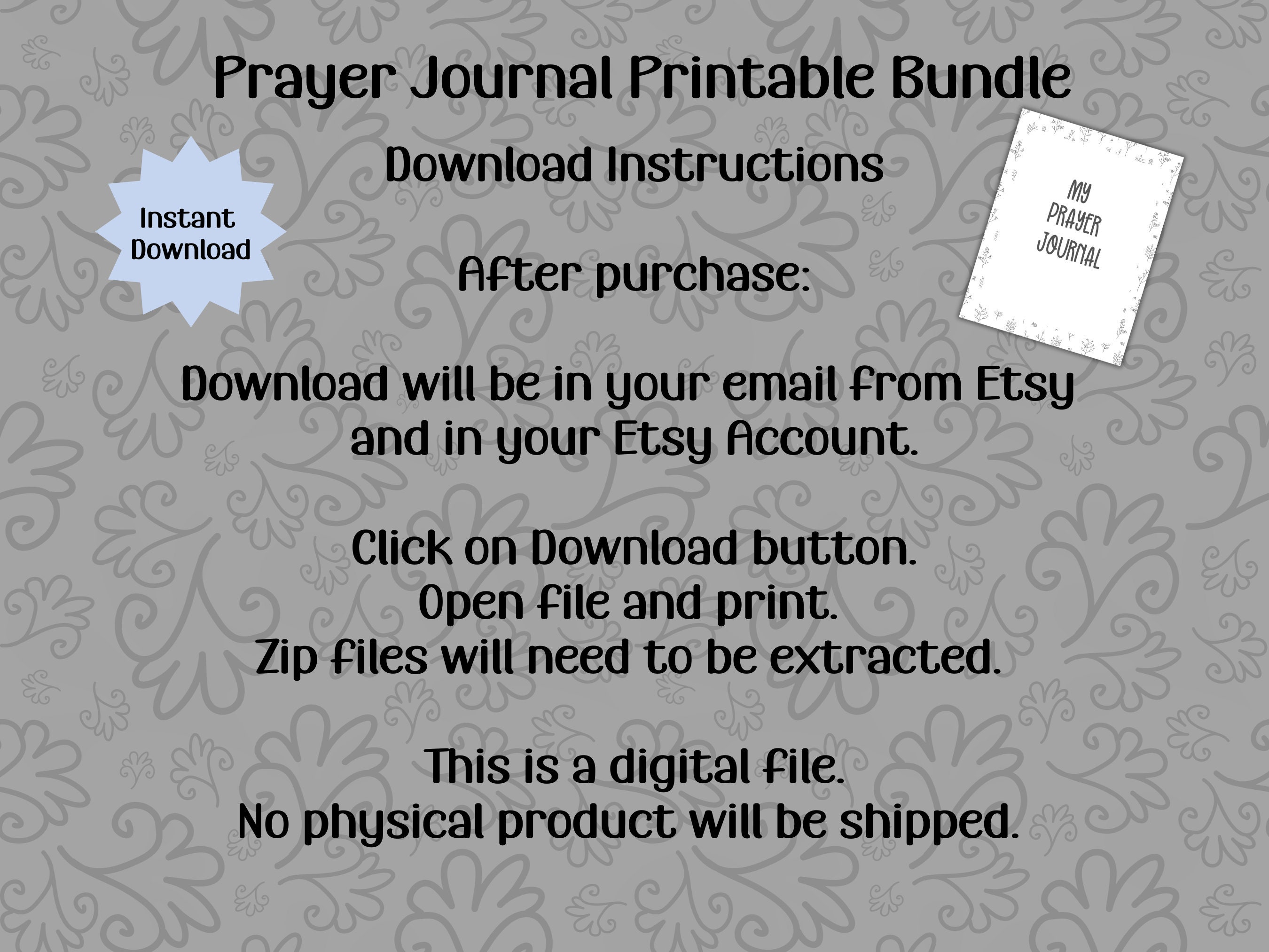 Prayer Journal Bundle Printable Gratitude Printable Prayer List Digital ...