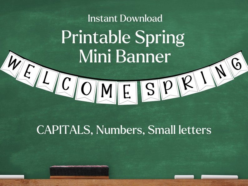 Teacher Banner Printable Mini Bunting Homeschool Printable Easy Teacher ...